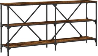 vidaXL Vidaxl - Konsolentisch R&auml;uchereiche 160x30x75 cm Holzwerkstoff und Eisen
