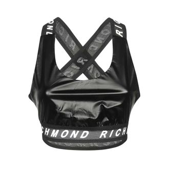 John Richmond Logo-Streifen Top - - Tops - Damen - Schwarzk - XS