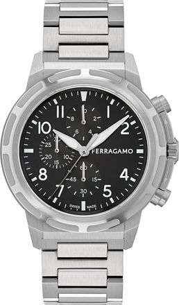 Ferragamo Uhren - Quarz-Chronographenuhr Rt-Ferragamo Nima Chrono - Gr. unisize - in Silber - f&uuml;r Damen