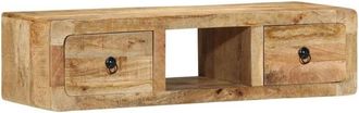 vidaXL Vidaxl - Meuble tv mural 100x32x25 cm bois massif manguier brut