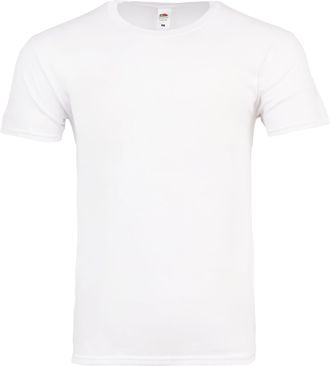 Fruit Of The Loom Tshirt Herren 100% Baumwolle - T-Shirt Iconic T mit Gesponnen Ring Baumwolle - Licht, Luftig und Weich - H&ouml;chster (Wei&szlig;, XL, 1 St&uuml;ck)