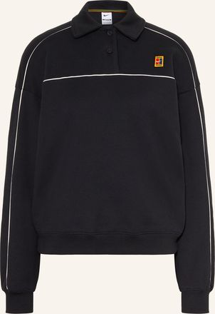 Nike Sweat-Poloshirt Court Collection schwarz