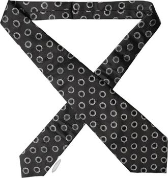 Dolce & Gabbana Femme, Accessoires, Noir, Taille: ONE Size Cravate Ajustable en Soie &agrave; Pois