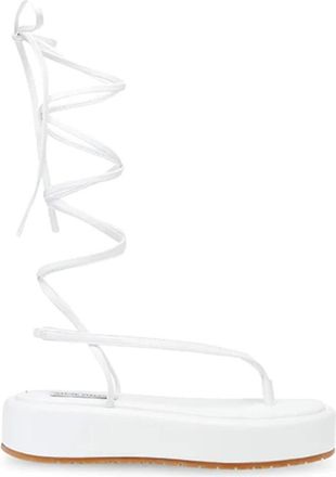 Steve Madden Femme, Chaussures, Blanc, Taille: 41 EU Flat Sandales