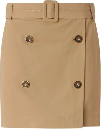 Pinko Pinko, Femme, Jupes, Beige, Taille: 38 FR Mini-jupe avec boutons et ceinture