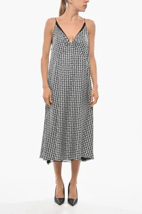 Dior Silk Houndstooth Slip Dress Dior