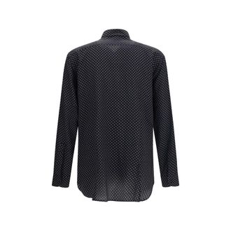 Tom Ford Silk Polka-Dot Shirt - Black