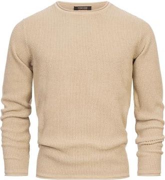 Indicode Hommes INPetri Knit Sweater | Pull en mélange de Coton Irish Cream XL