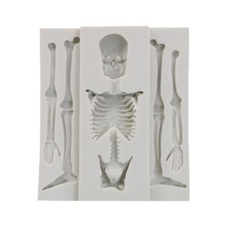 Generic Honhoha Totenkopf-Harzform, Totenkopf-Schokoladenform Silikonform Skelett Backformen Halloween Sichere, vielseitige Halloween-Totenkopf-Kuchenformen f