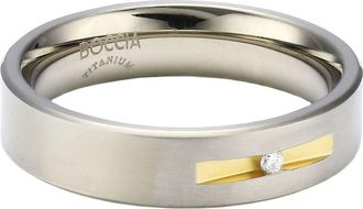 Boccia Damen-Ring Titan Bicolor 1 Brilliant 0,03 ct Gr.56 0101-0856