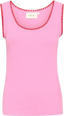 Cream Femme, Tops, Rose, Taille: 40 FR Haut brod&eacute; Begonia Pink