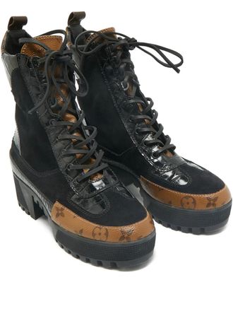 Louis Vuitton bottes de combat Laureate - Noir