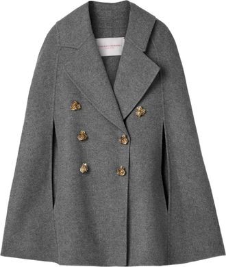 Carolina Herrera double-breasted cape - Grau