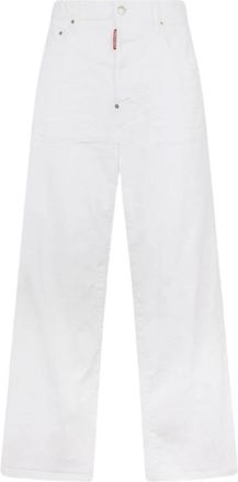 Dsquared2 Homme, Pantalons, Blanc, Taille: M Wide Pantalons