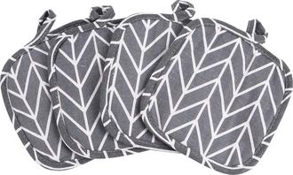 Cabilock DIYEAH 4 St&uuml;ck Teiliges Graue Pfeilmuster Tischsets aus Leinen Baumwolle Hitzebest&auml;ndige Topfuntersetzer Vielseitige K&uuml;chenunterlagen Sch&uuml;tzende Isoli