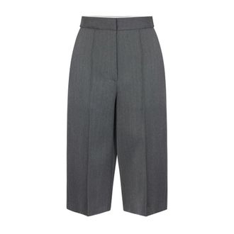 Elisabetta Franchi Cool Wool Bermuda Shorts - - Shorts - Damen - Grau - 2XL