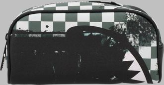 Sprayground Painted Over Check Clutch - Grey