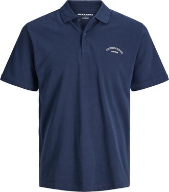 Jack & Jones Poloshirt JACK & JONES JJCOLLEGE LOGO POLO SS, Herren, Gr. XXL, navy blazer, Jersey, Obermaterial: 100% Baumwolle, unifarben, regular fit, Shirts