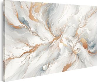 Islandburner Bild auf Leinwand Kunstvolle Wolkenwirbel in sanften Erdt&ouml;nen und wei&szlig;en Strukturen Bilder Wandbilder Poster