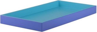 Gift Company Spa, Tablett, S, rechteckig (40,4x21x3,5cm), 2 farbig, Shiny dunkelblau/matt blau, 40,4x21x3,5cm