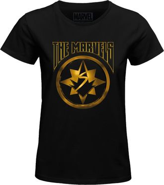 MARVEL Damen womavlsts008 T-Shirt, Schwarz, Small