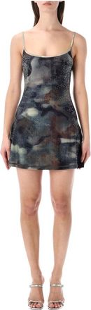 Diesel Femme, Robes, Multicolore, Taille: 38 FR D-Loop Mini Dress Crystal