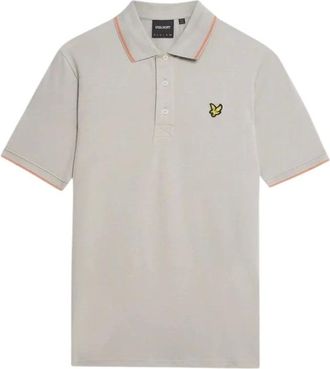 Lyle & Scott Homme, Tops, Gris, Taille: XL Polo &agrave; Bords Contrast&eacute;s