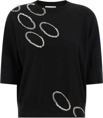 Dries Van Noten Pull Col Rond - Noir