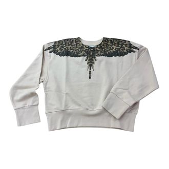 Marcelo Burlon Felpa Wings Animalier - - Sweatshirts & Hoodies - Damen - Beige - L