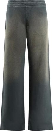 Golden Goose Homme, Pantalons, Noir, Taille: S Pantalon Large en Coton D&eacute;contract&eacute;