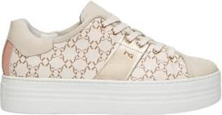 Nero Giardini Chaussures femme Noir Giardini E409952D baskets platform casual basse cuir beige