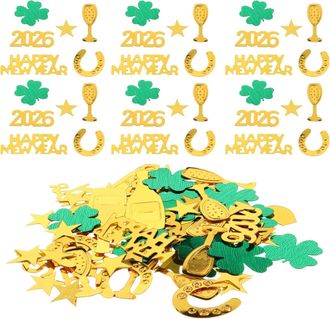 OSALADI 3 Beutel Neujahrsdekoration Konfetti mit Glitzer Tischdeko Silvesterparty Buntes Streukonfetti f&uuml;r Feierlichkeiten Vielseitig Einsetzbar Festliche Par