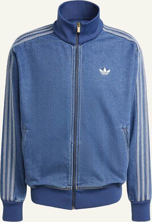 adidas Originals Adidas Originals Adicolor Firebird Originals Jacke Aus Jeansstoff blau