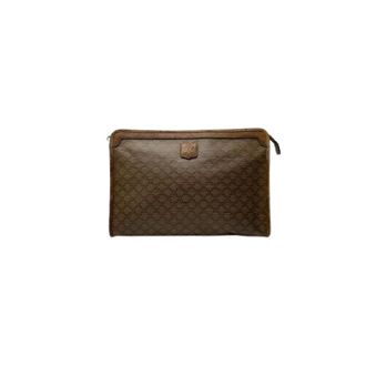 Celine Pochette Triomphe Pre-owned en cuir Monogram - Femme - Pre-owned - Brun - Taille: ONE Size