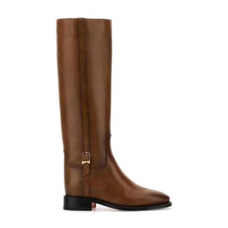 Santoni Mandy Kniehohe Stiefel mit Schnallendetail - - Shoes - Damen - Braun - 36 EU
