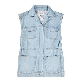 Munthe Denimweste mit Kordelzug - - Jackets - Damen - Blau - S