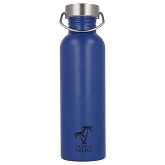 Crossed Palms Trinkflasche aus Edelstahl, 750 ml, Blau, 7,1 x 24,3 cm, BPA frei, auslaufsicher, CP-10030