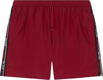 GCDS Gcds, Homme, Maillots de bain, Rouge, Taille: XL Maillot de bain short &agrave; bande logo