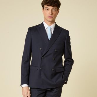 Bexley Cravate Coton Lin - Cravate homme chambray bleu clair