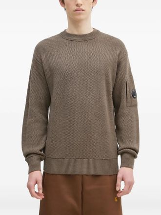 C.P. Company pull texturé à poche poitrine - Marron