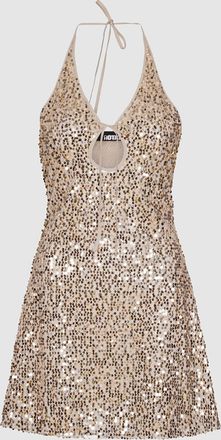 Rotate Robe Courte Sequins Macadamia
