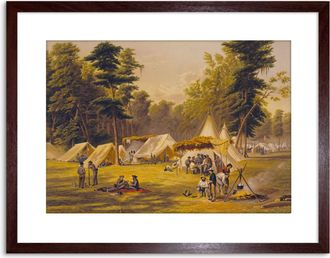 Wee Blue Coo The Art Stop WAR PAINTING AMERICAN CIVIL CONFEDERATE ARMY CAMP FRAMED PRINT F97X5109
