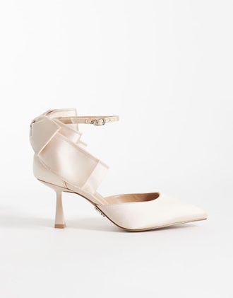Steve Madden Fiorela - Schuhe in Ros&eacute; mit hohem Absatz, geschlossener Zehenpartie und Schleife-Rosa