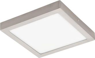 Eglo connect LED Deckenleuchte Fueva-C, Smart Home Deckenlampe, Material: Metallguss, Kunststoff, Farbe: Nickel matt, L: 30x30 cm, dimmbar, Weißtöne und Fa