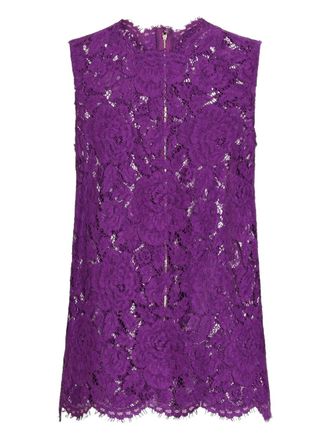 Dolce & Gabbana Oberteil mit Spitze - Violett