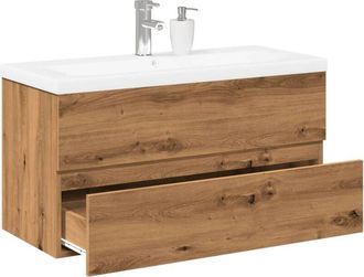 vidaXL vidaXL Waschbeckenunterschrank mit Einbaubecken Artisan-Eiche
