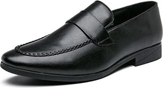 Generic Mocassins for Hommes, Bout Rond, Style Penny, en Cuir PU antid&eacute;rapant, Souple, Confortable et d&eacute;contract&eacute;.(Noir,42 EU)