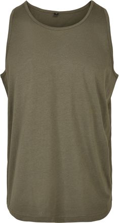 Build Your Brand Herren Basic Tank Top - Sportliches &auml;rmelloses T-Shirt aus Baumwolle mit Rundhals f&uuml;r Training Gym Fitness Sommer und Casual Streetwear,Olive,XXL