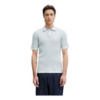 Filling Pieces Feinstrick-Polo - - Tops - Herren - Blau - 2XL