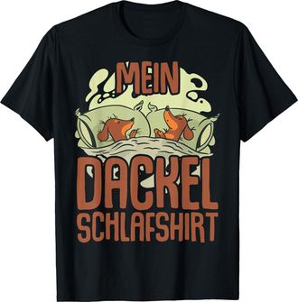 Jimbeels Mein Dackel Schlafshirt | Dachshund Hunde Spruch Teckel T-Shirt